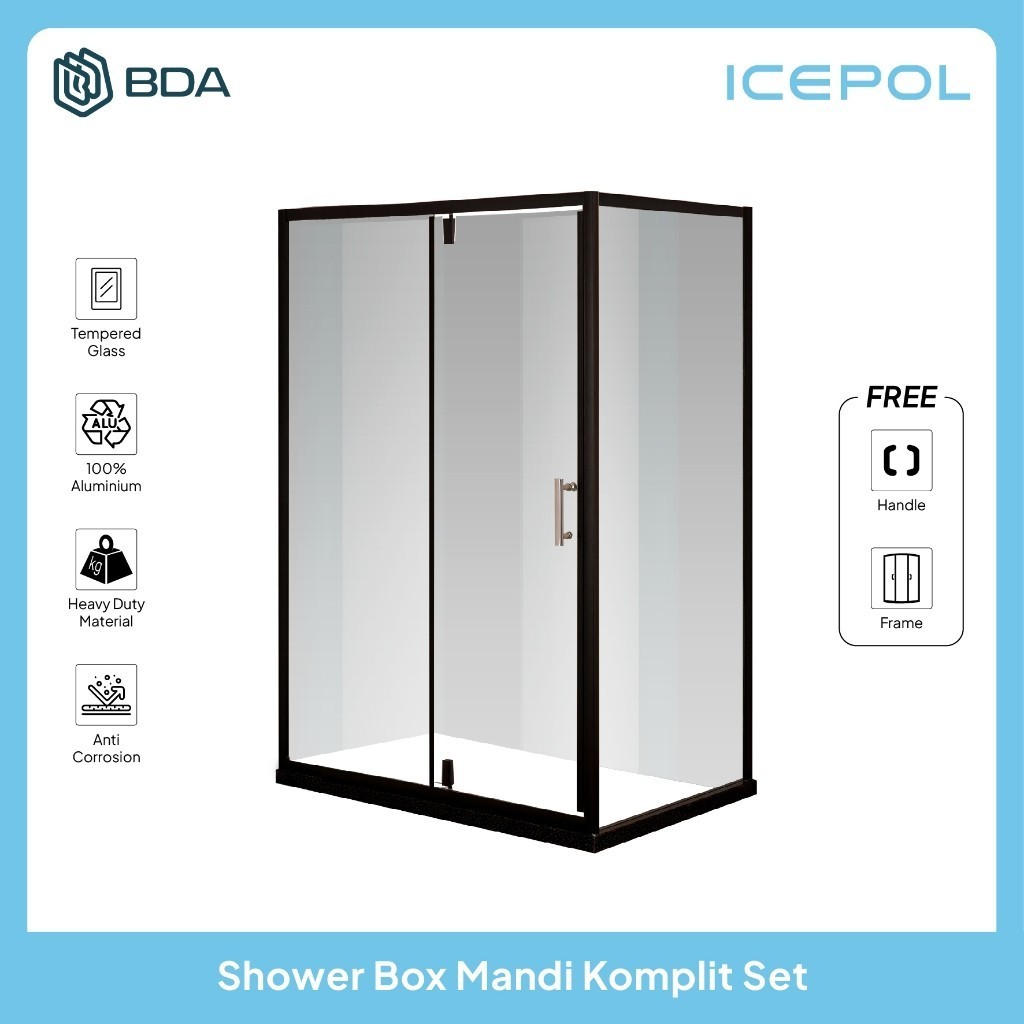 Jual Icepol Shower Screen Box Kamar Mandi Modern Komplit Set Tanpa Tray ...