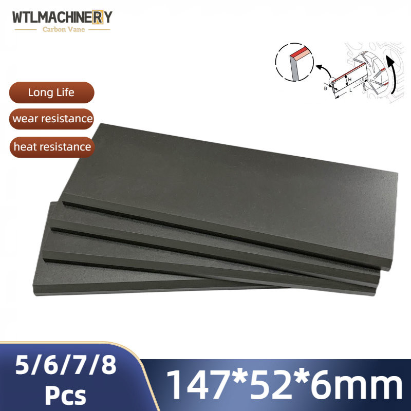 Jual New 147x52x6mm Carbon Vane Graphite Carbon Sheets For Vacuum Pump ...