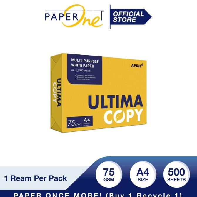 Jual Ultima A4 75gr Copier 1 Rim (500 lembar) Kertas HVS | Shopee Indonesia