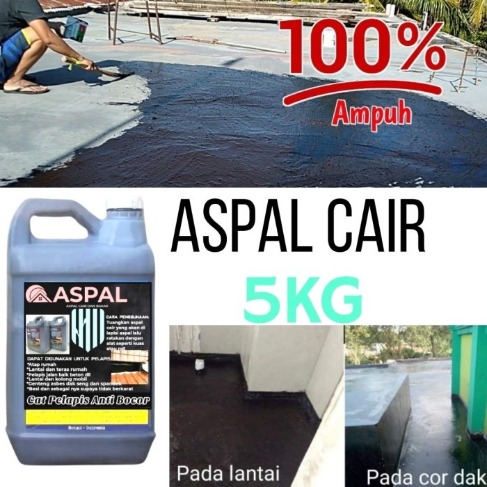 Jual Aspal Cair 20Kg Cat Pelapis Anti Bocor Atap Genteng Bitumen ...