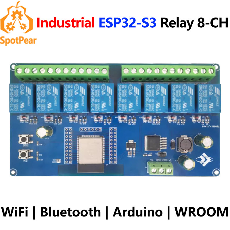 Jual VBA Industrial ESP32-S3 Relay 8-Channel 8-Ch ESP32-WROOM IOT WiFi Bluetooth HAT For Arduino ...