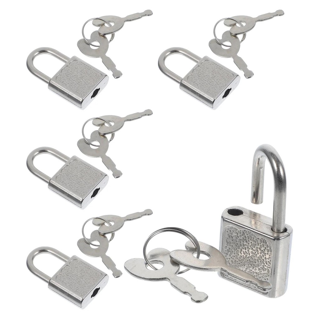 Jual 5 Sets Treasure Chest Lock Plastic Padlock Mini Locks with Keys ...