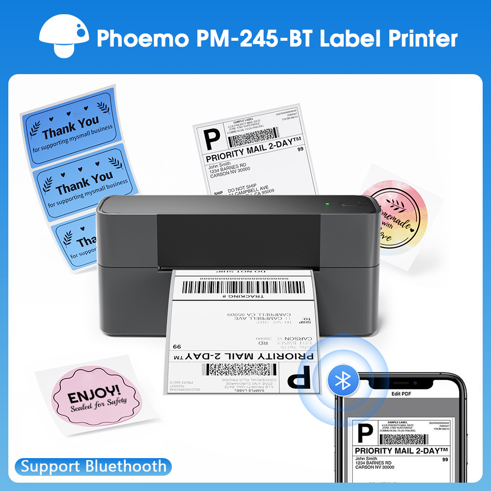 Jual VBA Phomemo Portable Bluetooth Thermal Label Printer 4x6 Thermal ...