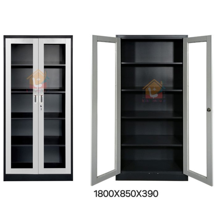 Jual LEMARI ARSIP FILING CABINET BESI 2 PINTU SWING KACA AK 07 | Shopee ...