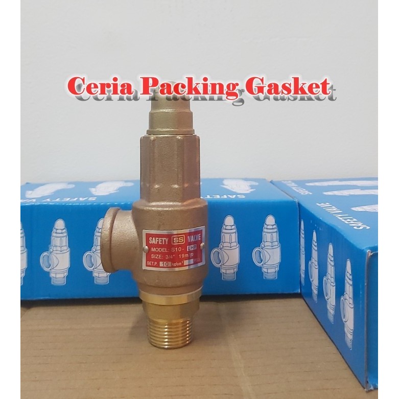 Jual 3/4 " SAFETY VALVE KUNINGAN 10 Kg / cm2 Bronze DN20 Drat RELIEF ...