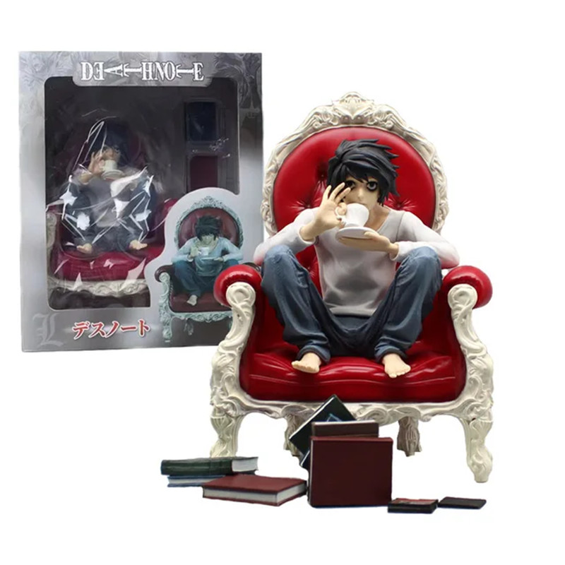 Jual JEMA 24cm GK Death Note L Lawliet Anime Figure Coffee Watari & L ...