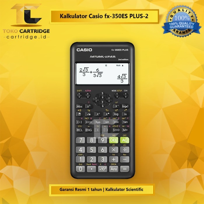 Jual Calculator Casio Fx 350Es Plus-2 Scientific Kalkulator Ilmiah ...