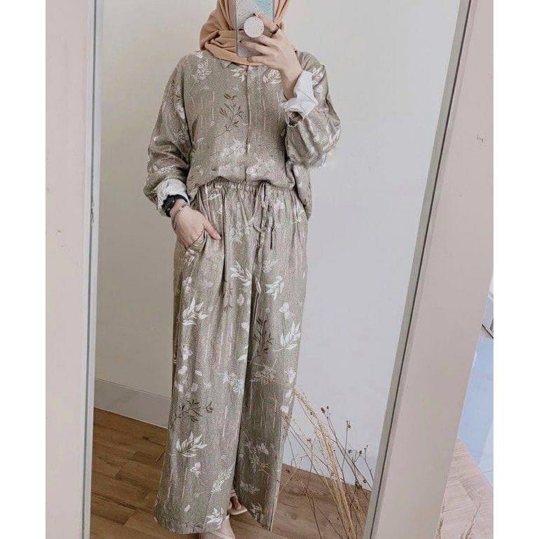 Jual Zulia One Set | Setelan Model Kekinian | Setelan Rayon Model Kulot | Setelan Wanita Viral ...
