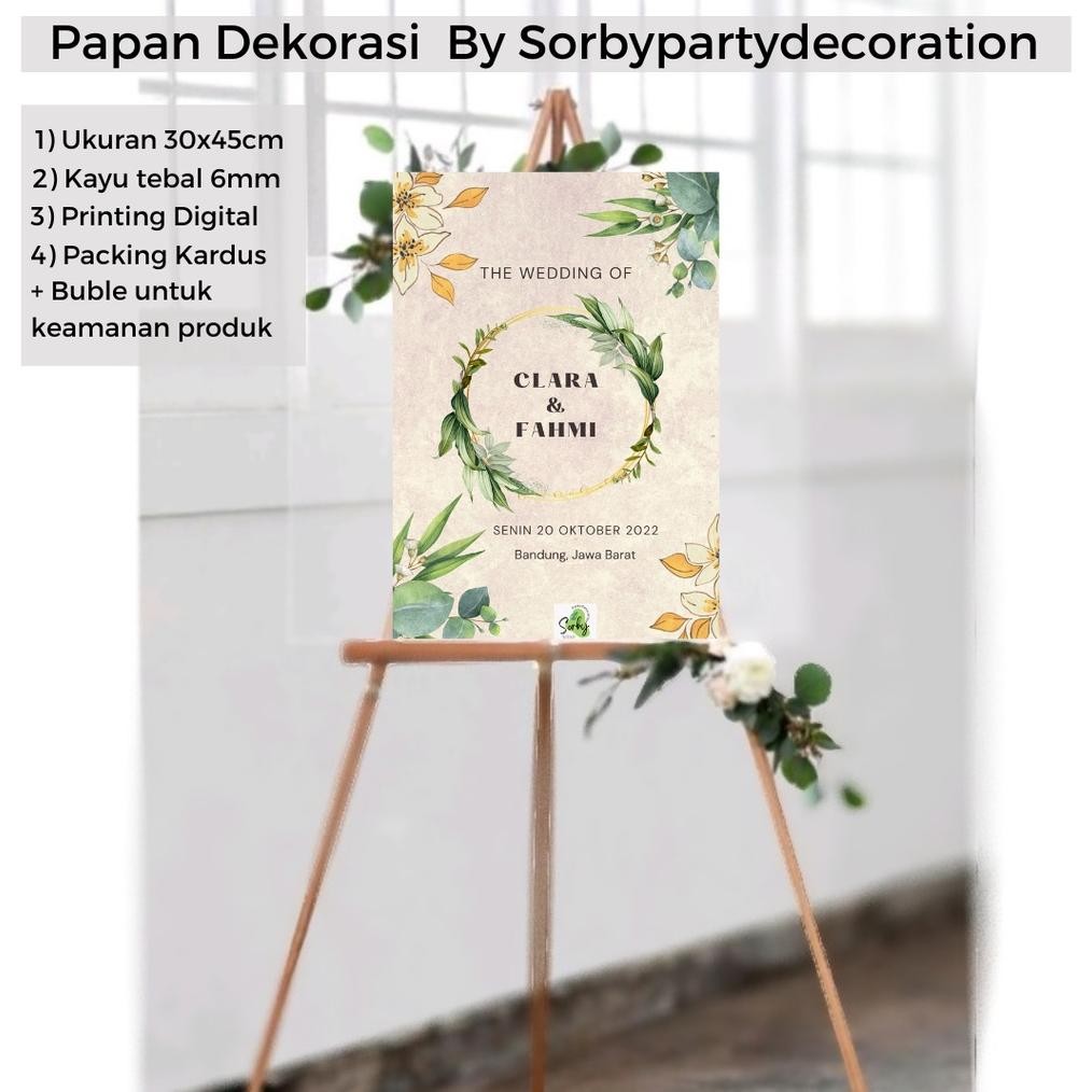 Jual DFB Papan Bunga Dekorasi Lamaran Nikahan 40x60cm (Besar) Tinggi ...