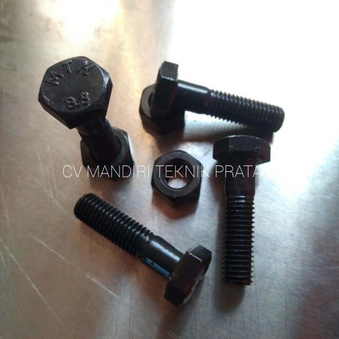 Jual Baut Mur Baja M30 X 120 Grade 8.8 HIGH TENSILE BOLT | Shopee Indonesia