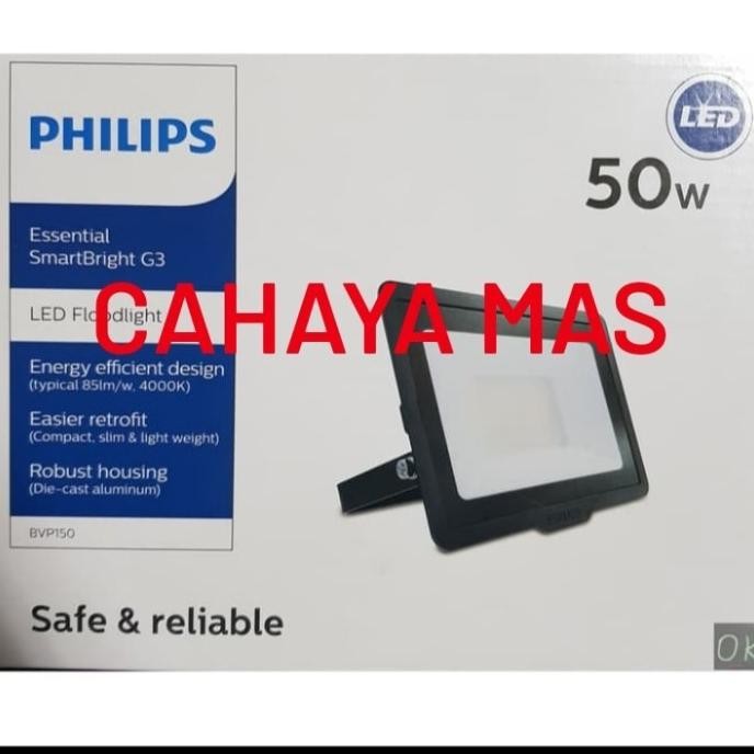 Jual Lampu Sorot Led Bvp150 50 Watt Philips Flood Light 50W Ip65 Tembak 50 Kode 8508 | Shopee ...