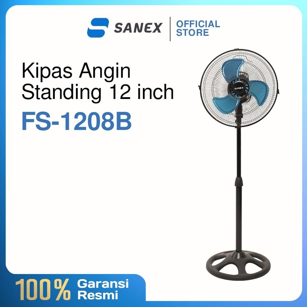 Jual ed-7 Kipas Stand Fan Sanex SF-1208B 12 inch Full Besi Kipas Angin Berdiri Tornado SNI ...