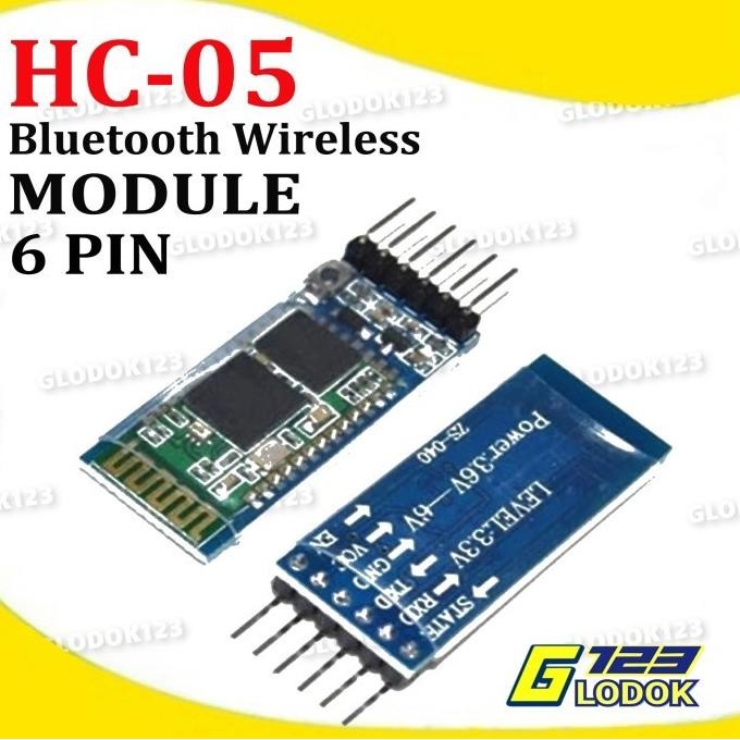 Jual HC-05 HC05 6 Pin Bluetooth Transceiver Modul Wireless Arduino Uno ...