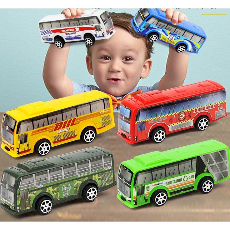 Jual [Felizkids] [Fk242] Mainan Bus Anak Mini Bahan Plastik Pullback ...