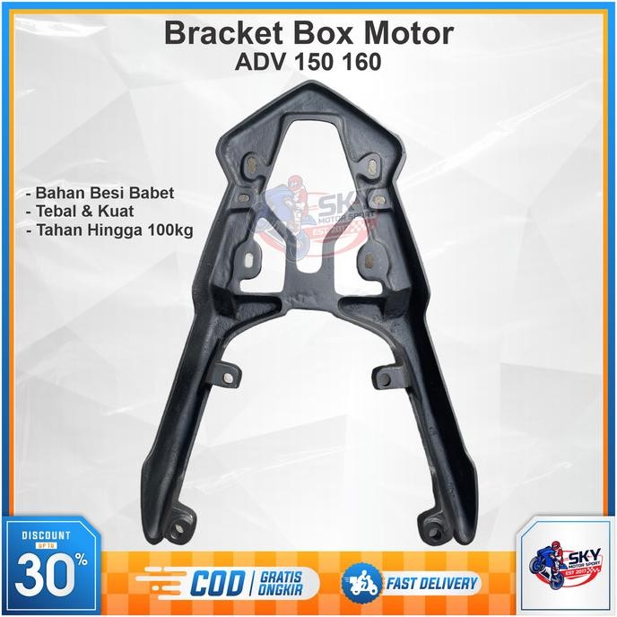 Jual BRACKET BOX MOTOR ADV 150 160 MODEL BINTANG BAHAN BESI BABET TEBAL ...