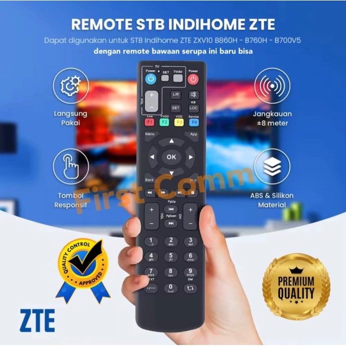 Jual Remote STB Indihome - ZTE B860H - Remote DVB MNC Player (NEW ...