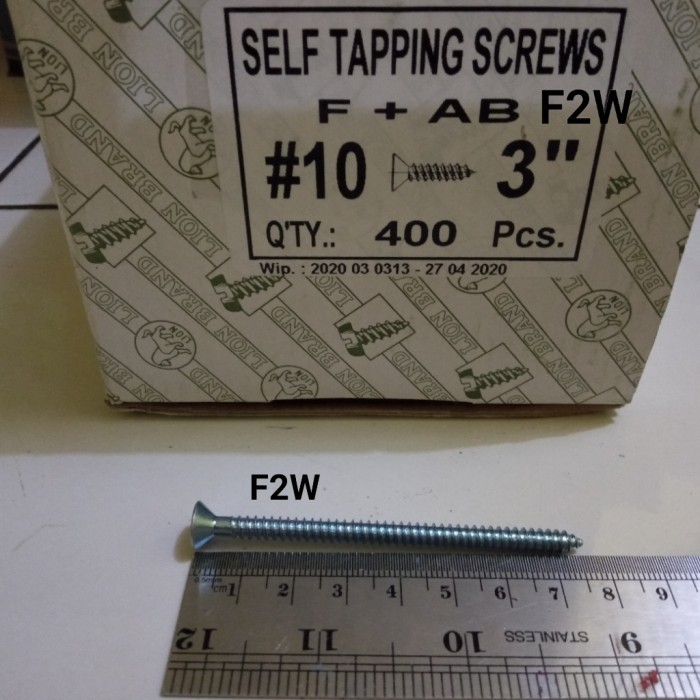 Jual STOK TERBARU!! SEKRUP TAPPING FAB 10X3" MOON LION SKRUP ALUMINIUM TAPPING SCREW PH | Shopee ...