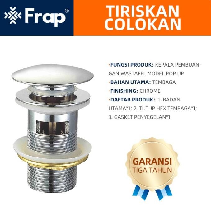 Jual CO FRAP IF63-2 Push Down Pop-Up Drain With Overflow (Afur Wastafel ...