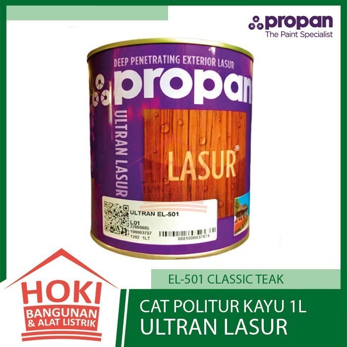 Jual Cat Politur Kayu Ultran Lasur El-501 1L - Vernis Eksterior Propan ...