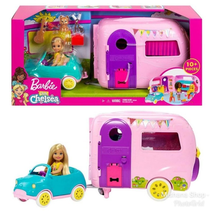 Jual Mobil Boneka Barbie Chelsea Club Doll Camper Van Car Playset ...