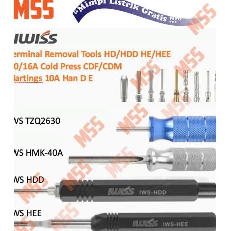 Jual BEBAS ONGKIR - Pin Removal Tool CDM/CDF 10A 16A 40A HARTING HAN ...