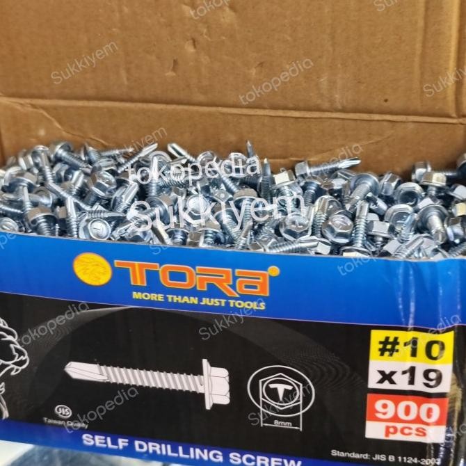 Jual Baut Roofing 10 x 19 Sekrup Baja Ringan Skrup SDS Self Drilling ...