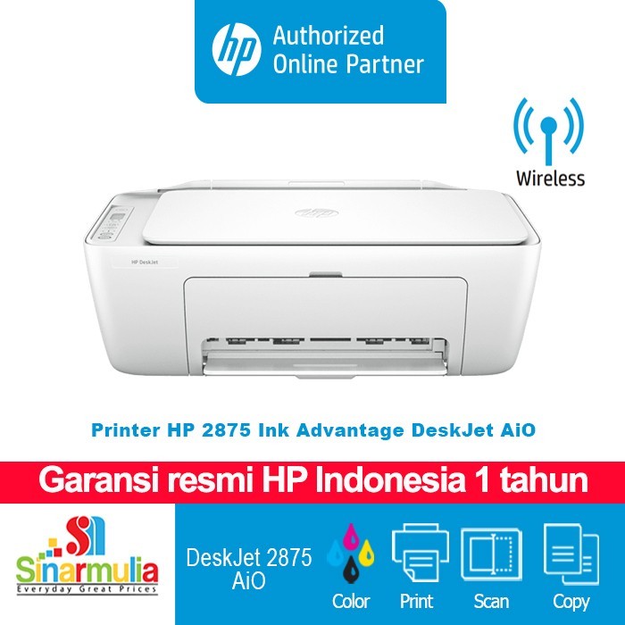Jual Printer HP 2875 Ink Advantage Deskjet Wireless All In One Unit Baru / Segel | Shopee Indonesia