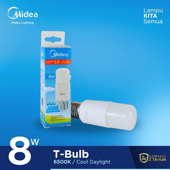 Jual Midea Lighting - Stick Led Bulb 08 Watt Putih 6500K Cool Daylight - Fitting E27 | Shopee ...