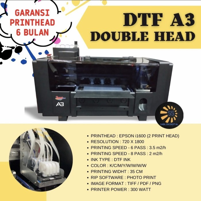 Jual MESIN DTF PRINTER A3 DOUBLE HEAD | Shopee Indonesia