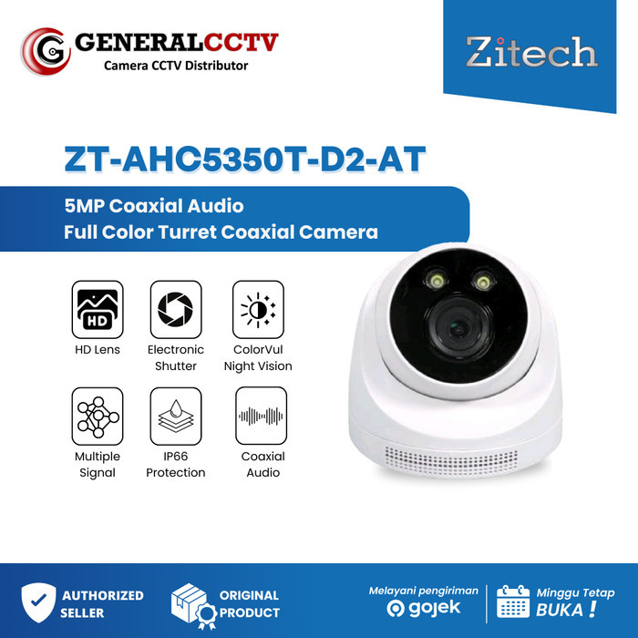 Jual Zitech CAMERA FULL COLOR ZT-AHC5350T-D2-AT 5MP KAMERA TURRET ...