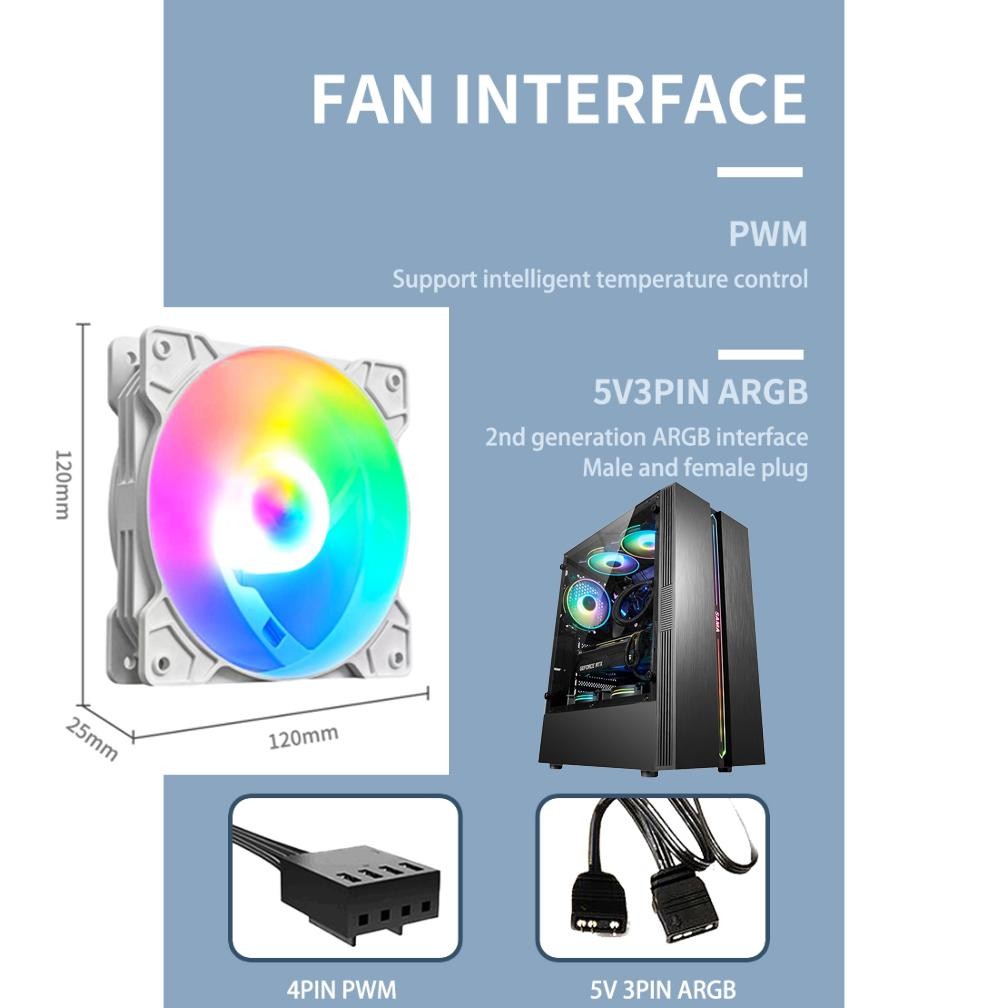 Jual Rgb Fan Casing 12 Cm Fan Cooler Pendingin Fan Laptop Pc Heatsinks ...