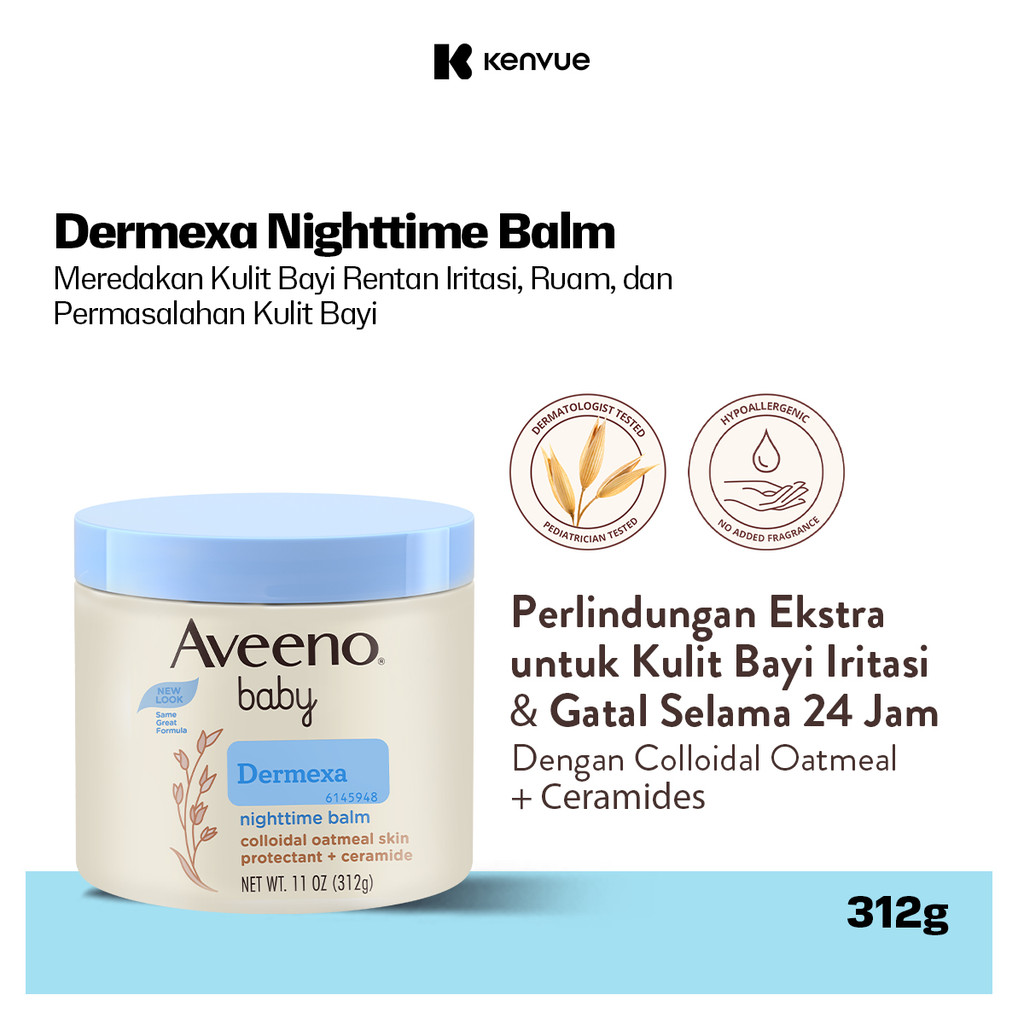 Jual AVEENO Baby Dermexa Nighttime Balm 312g - Lotion Krim Bayi Kulit Ekstra Sensitif & Kering ...