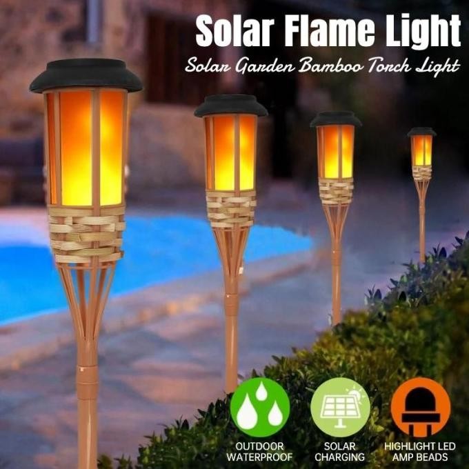 Jual BARU LAMPU HIAS TAMAN LED BAMBU TENAGA SURYA OUTDOOR / LAMPU OBOR ...