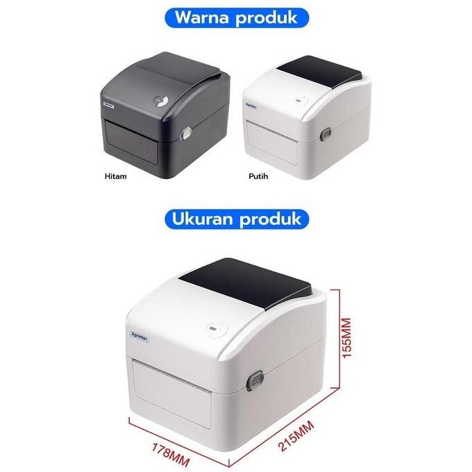 Jual CO PRINTER BARCODE THERMAL / LABEL PRINTER XPRINTER XP-420B 110MM ...