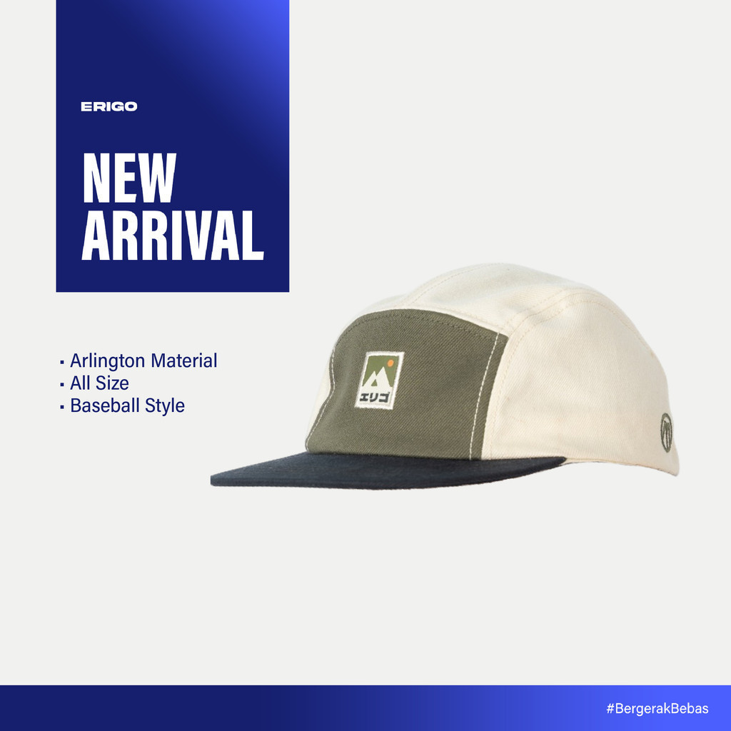 Jual Erigo Five Panel Caps Haguro Cream Army Black Unisex | Shopee Indonesia