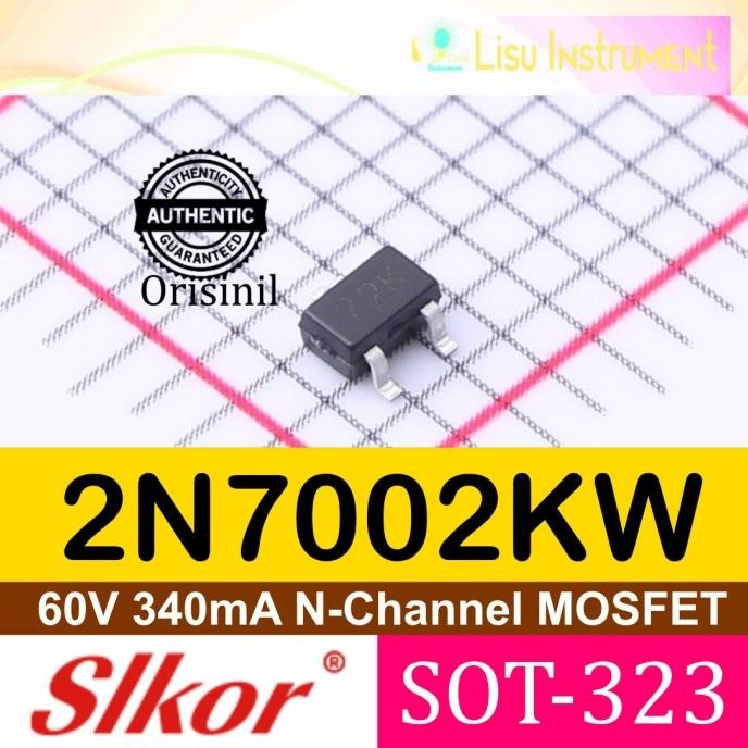 Jual Baru (5) 2N7002KW 60V 340mA N-Channel MOSFET 72K 2N7002 SOT-323 Slkor ORIGINAL lisu992 ...