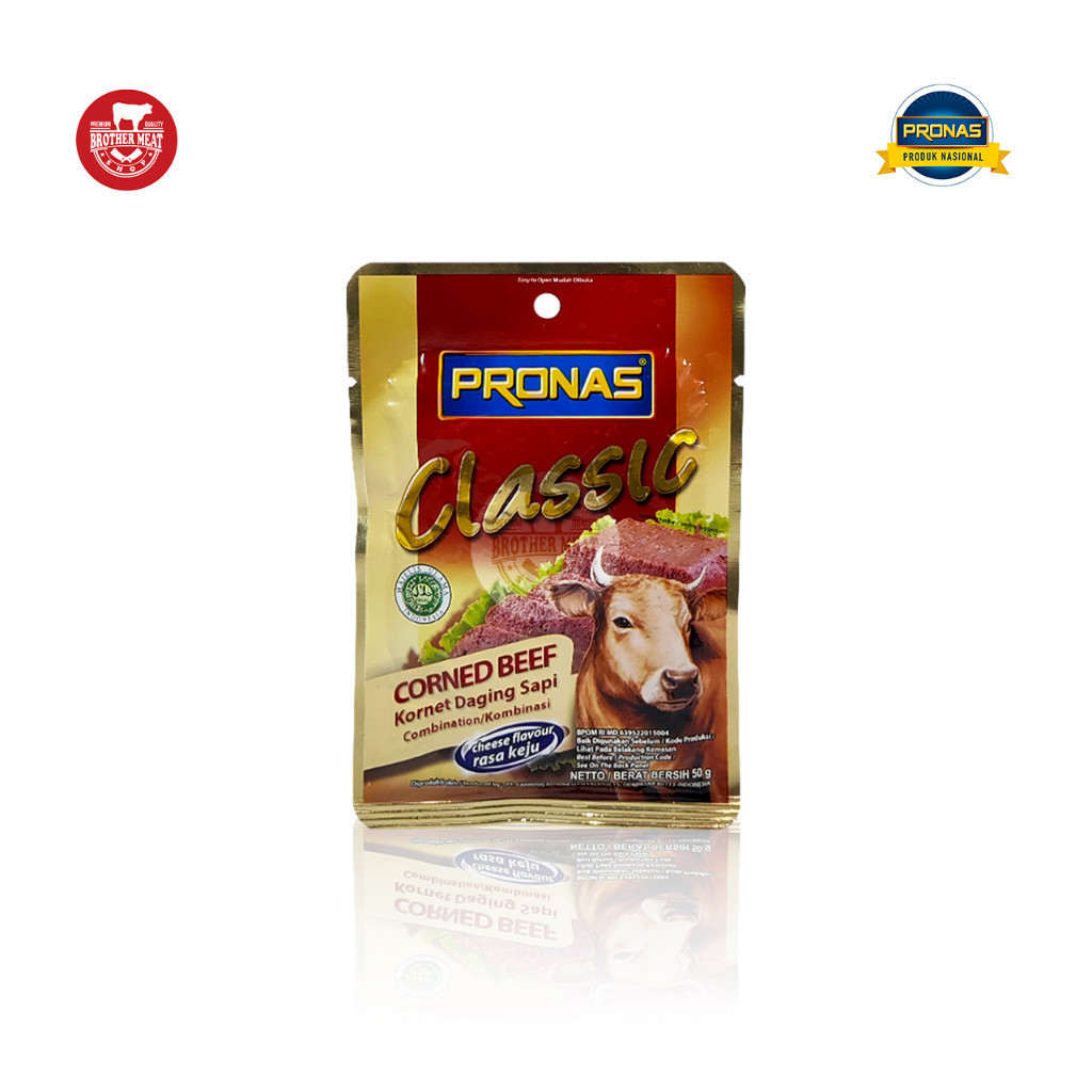 Jual PRONAS Corned Beef Cheese Sachet 50gr, Kornet Daging Sapi Halal ...