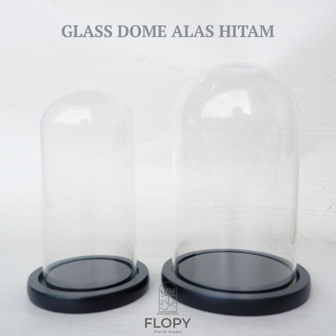 Jual Glass Dome Classic Alas Hitam / Flower Dome / Kubah Kaca | Shopee ...