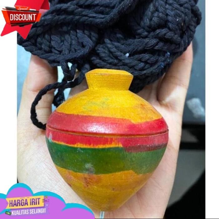 Jual Promo Bismilah Kekean / Gasing Kayu / Mainan Anak Jadul / Gangsing ...