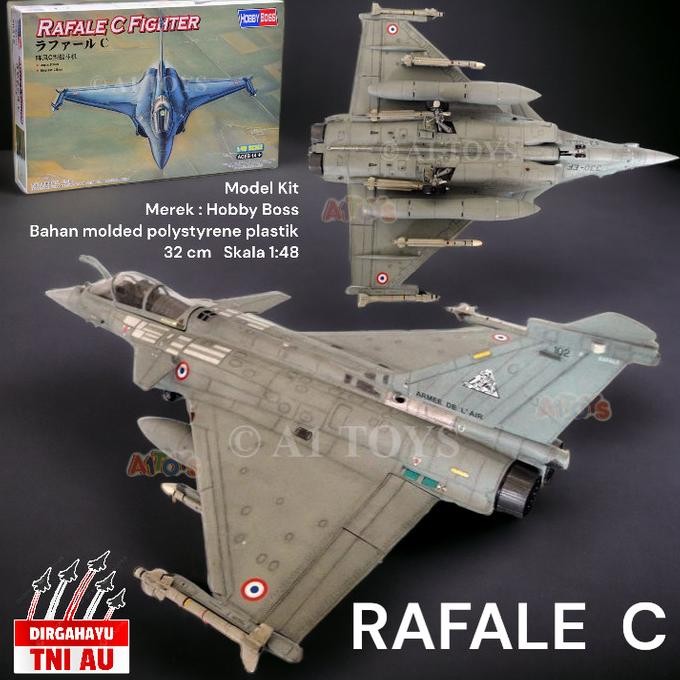 Jual Model Kit Miniatur Pesawat Dassault Rafale C Hobby Boss 32 Cm 1:48 ...