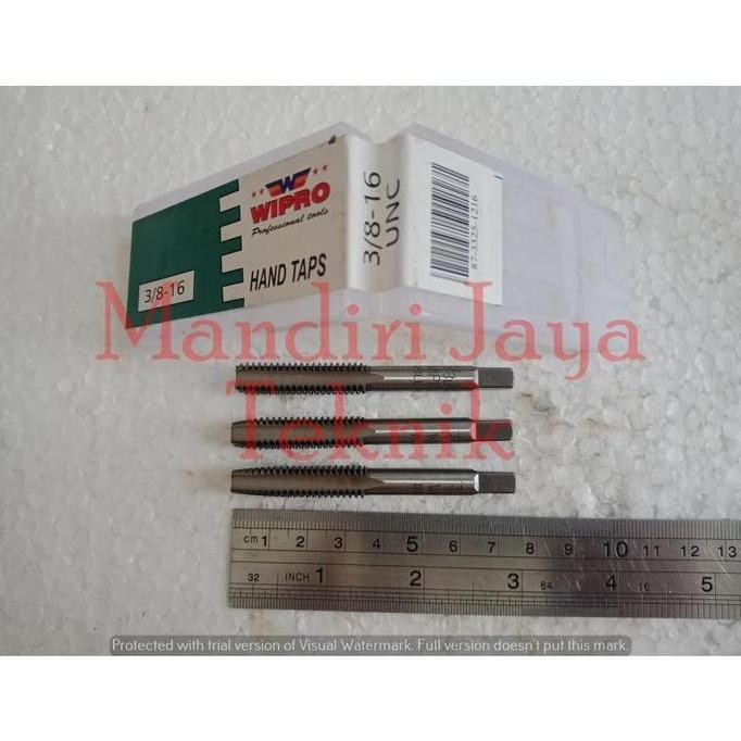 Jual MURAH Handtap / Alat Tapping Hand Tap set 3pcs 3/8 x 16 WIPRO | Shopee Indonesia