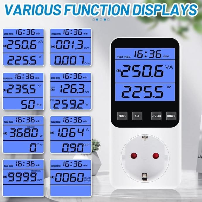 Jual BEBAS ONGKIR - digital watt meter power meter energy meter alat pengukur arus listrik biaya ...