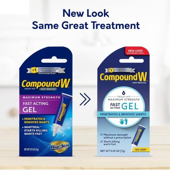 Jual Compound W Maximum Strength Fast Acting Gel Wart Remover, 0.25 oz ...