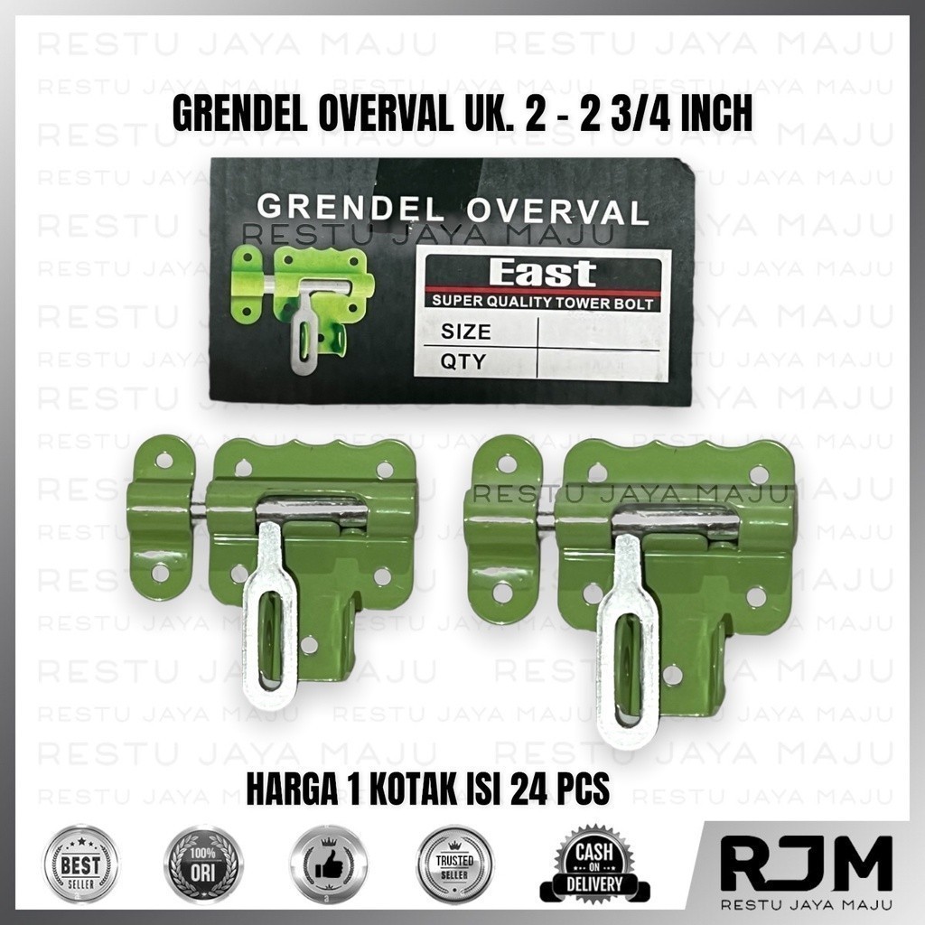 Jual [24 pcs] EAST Grendel Overval 2 2 3/4 " inch Gembok Pintu Tebal ...