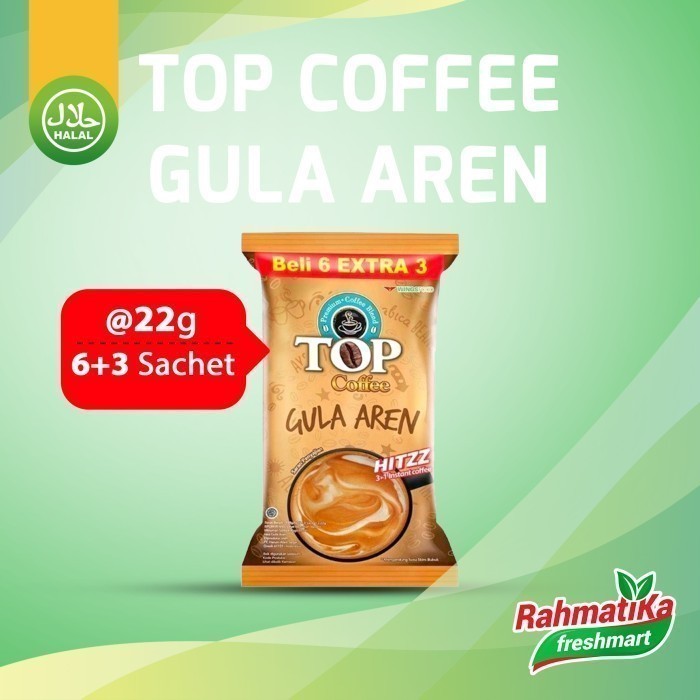Jual Top Coffee 3in1 Gula Aren Bag (6+3 sachet X 22 gr) | Shopee Indonesia