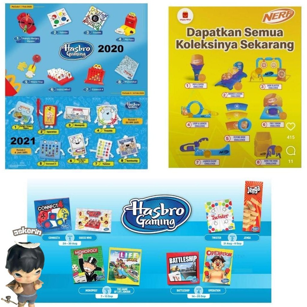 Jual Mainan Anak Happy Meal Meals Mcd Mcdonald Mcdonalds Mcdonald'S Nerf Hasbro Gaming Game ...