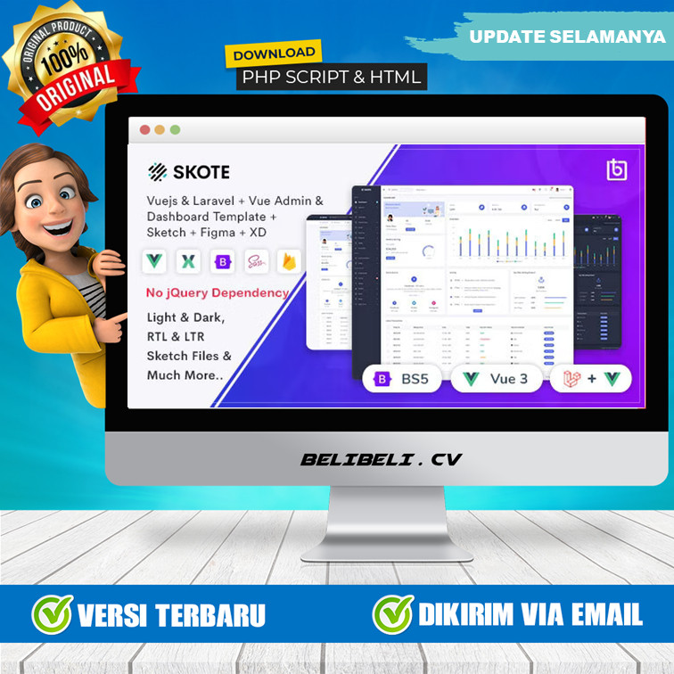 Jual [ Bootstrap 5 ] Skote - Vuejs + Laravel Admin & Dashboard Template + Sketch | Shopee Indonesia