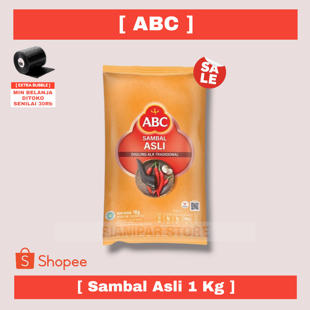 Jual ABC SAMBAL ASLI PCK 1Kg - 1000g | Shopee Indonesia