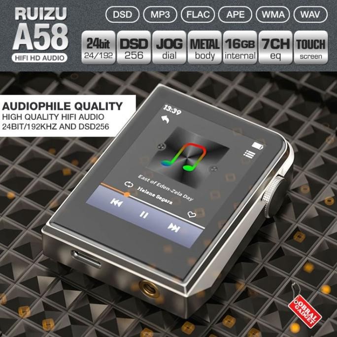 Jual Ruizu A58 DSD 256 24bit 192KHz FLAC MP3 HD Audio Player HQ SQ ...