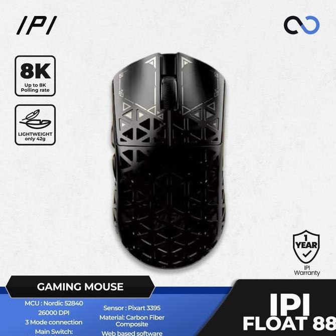 Jual IPI Float 88 8k Wireless Ultra Light Carbon Fiber Gaming Mouse ...